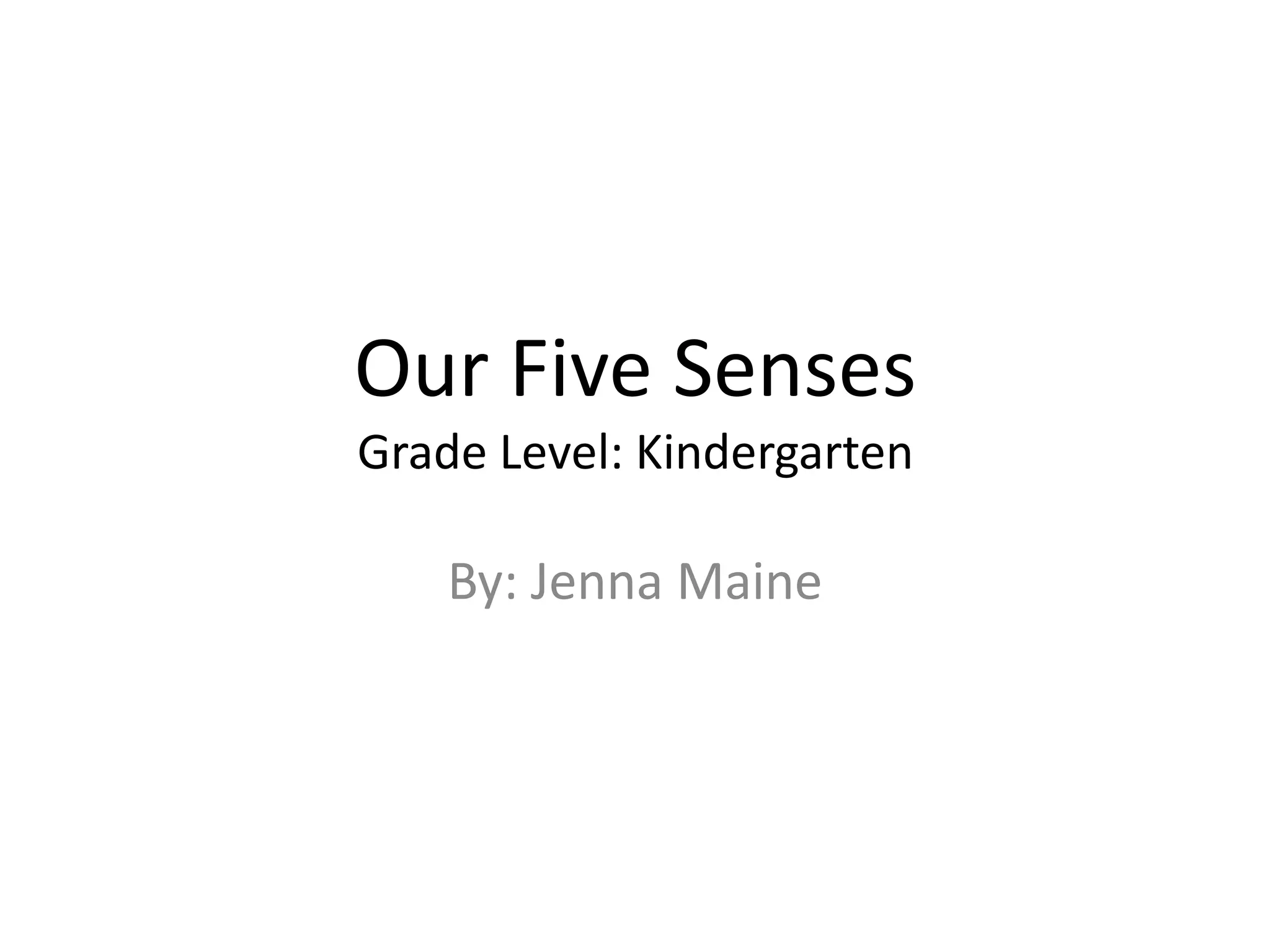 The five senses powerpoint | PDF