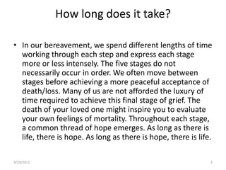 The five stages of grieving | PPTX