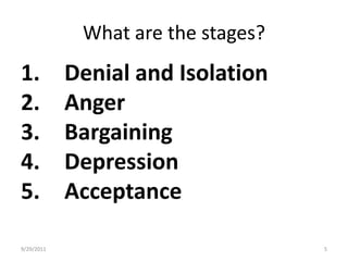 The five stages of grieving | PPTX