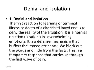 The five stages of grieving | PPTX