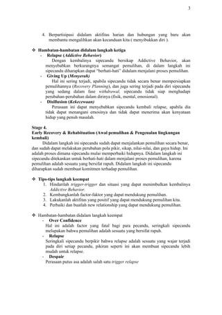 The five stages of recovery | DOC