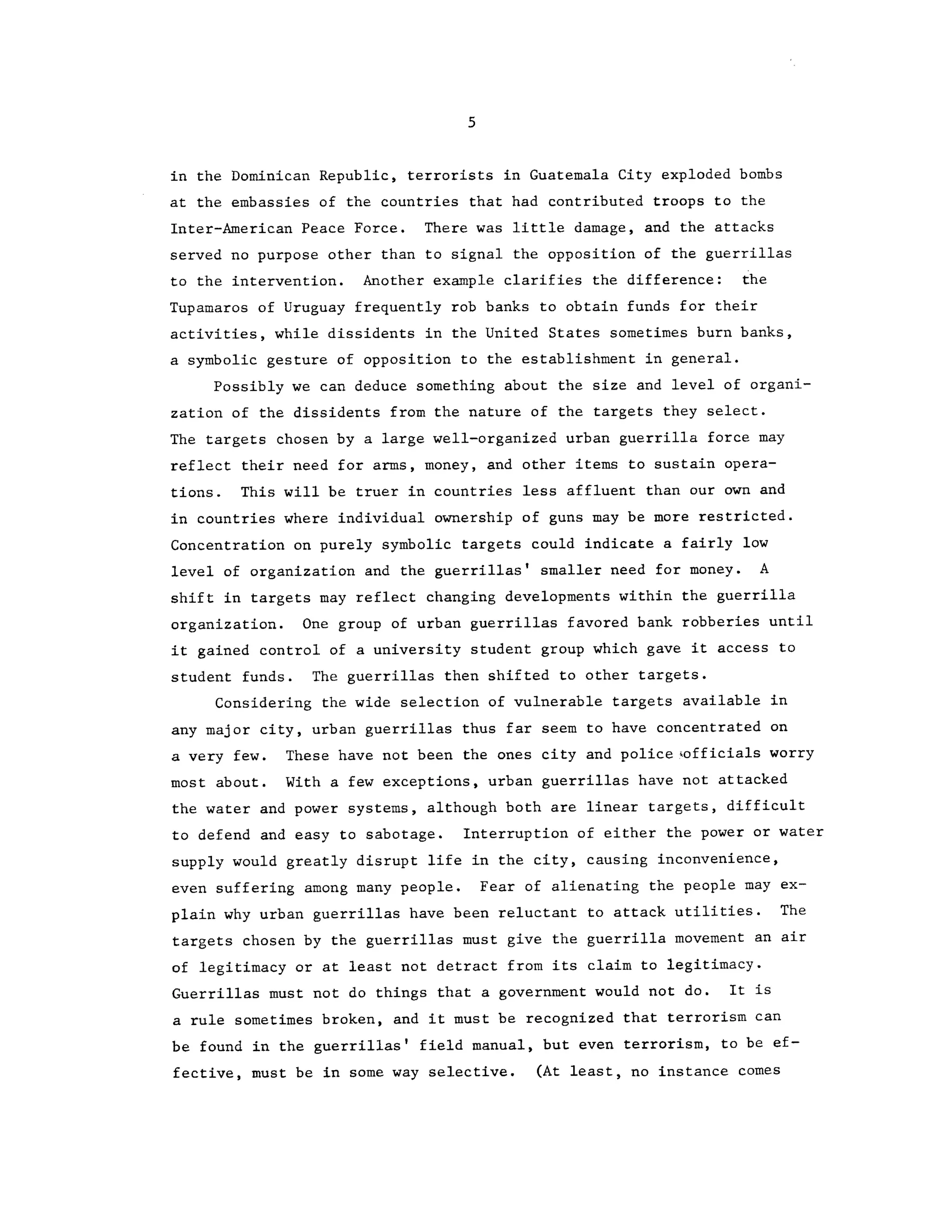 The five stages of urban guerrilla warfare challenge of the 1970s | PDF