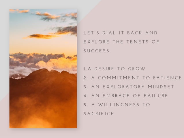 The Five Tenets of Success | PDF