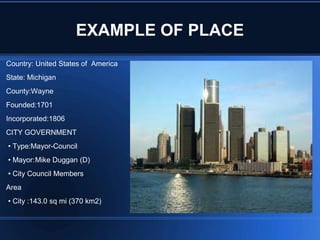 Place Geography Example