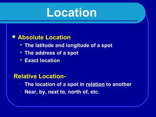 The five themes of geography | PPT
