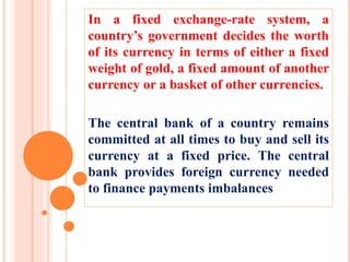 The fixed exchange rate system | PPTX | Currencies | Economy