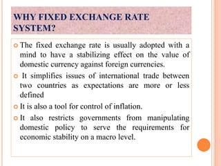 The fixed exchange rate system | PPTX | Currencies | Economy