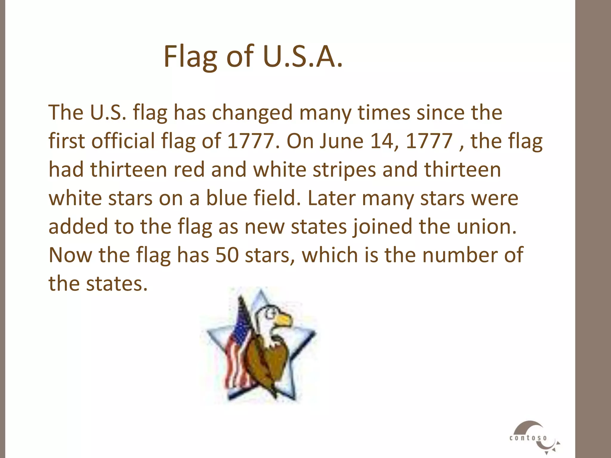 The Flag of United states of America | PPTX
