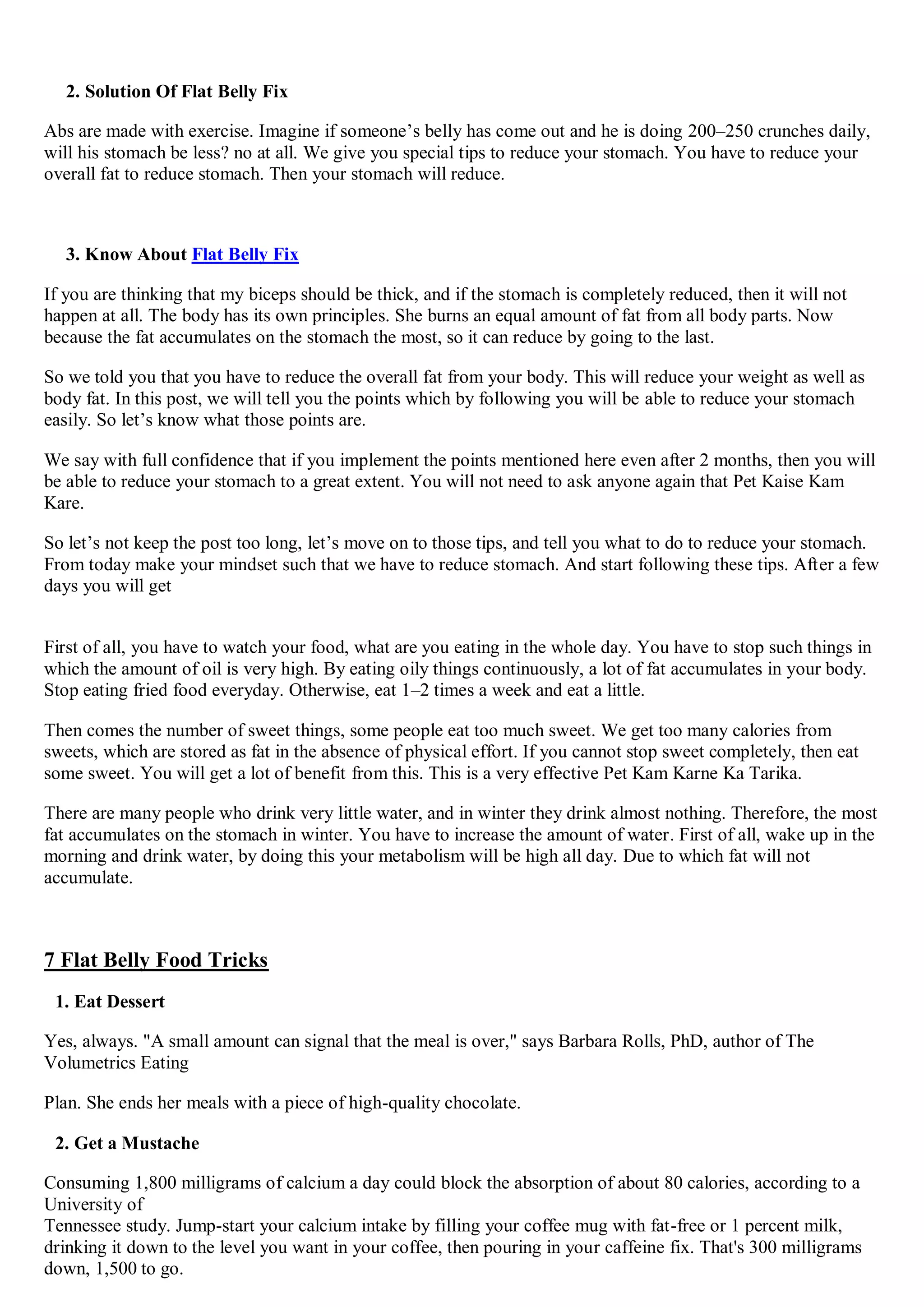 The flat belly fix review | PDF