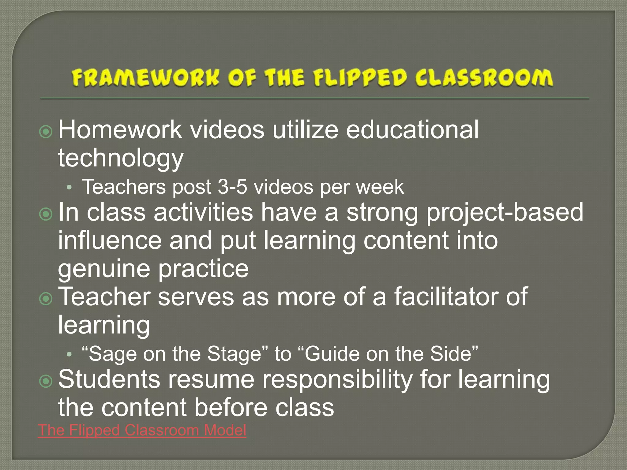 The flipped classroom | PPTX