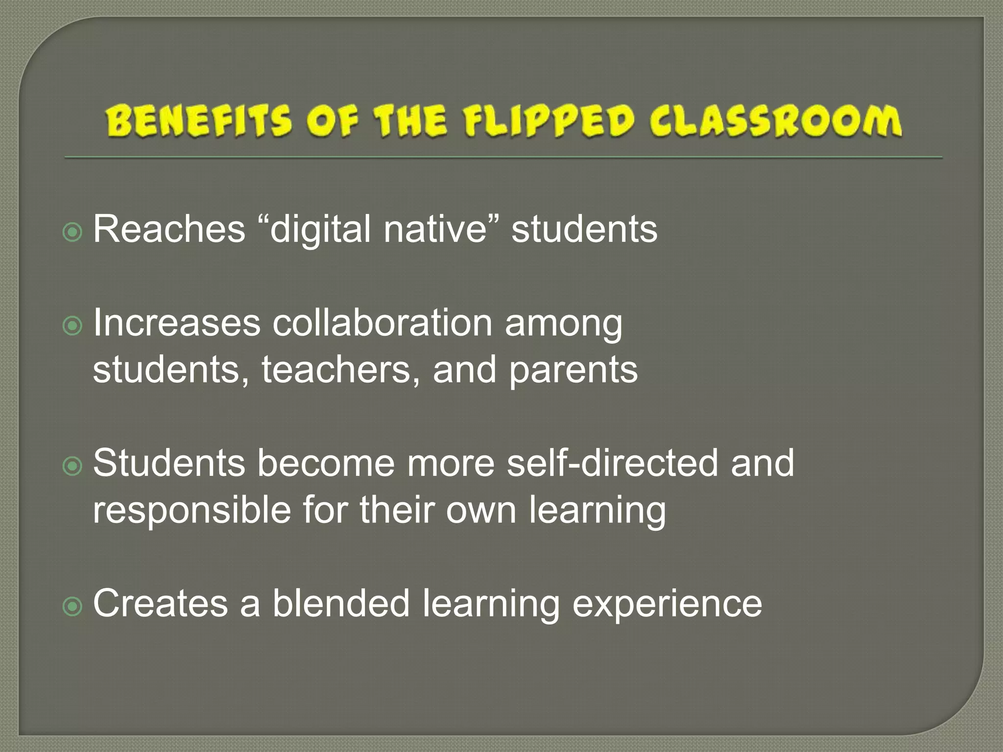 The flipped classroom | PPTX