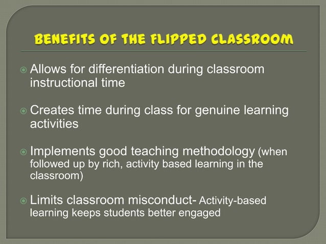 The flipped classroom | PPTX