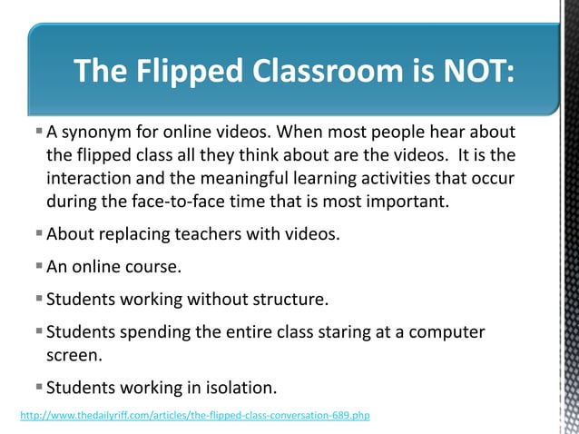 The flipped classroom | PPTX
