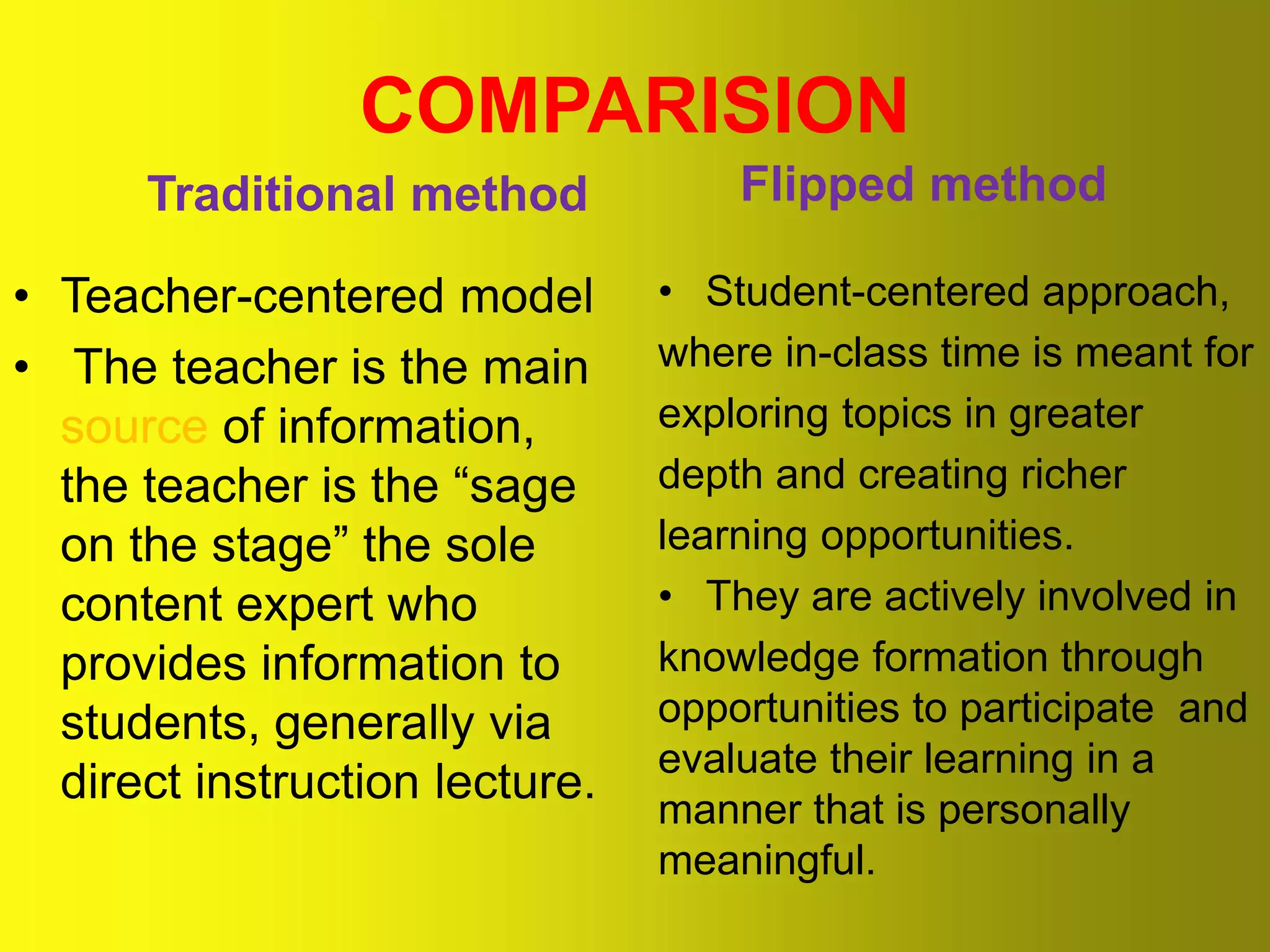 The flipped classroom | PPTX
