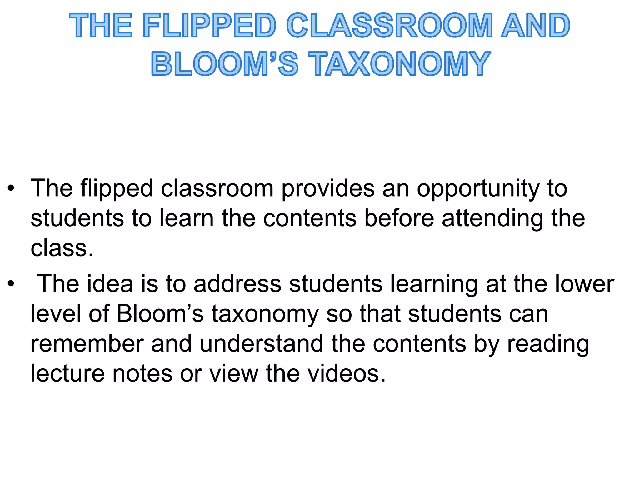 The flipped classroom | PPTX