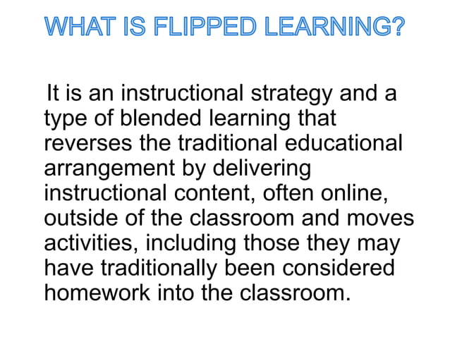 The flipped classroom | PPTX