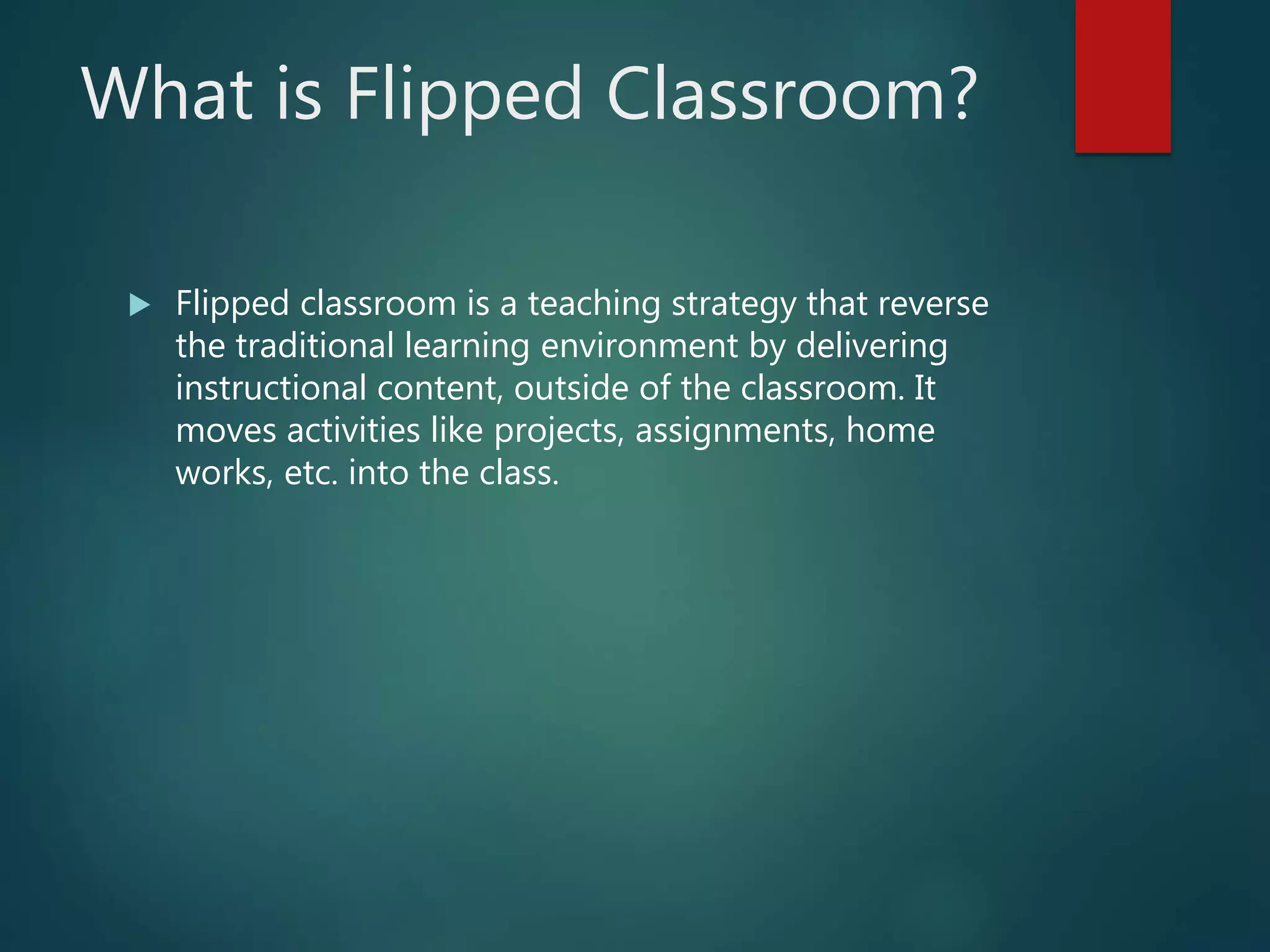 The flipped classroom | PPT