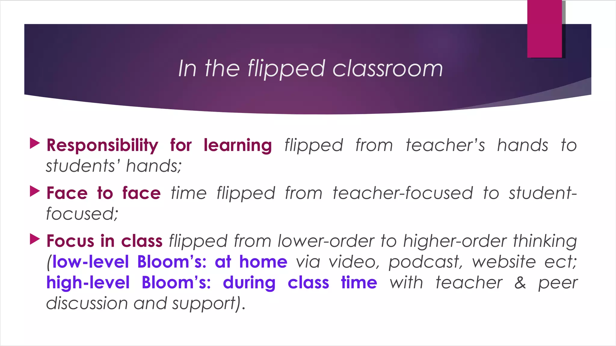 The flipped classroom | PPT
