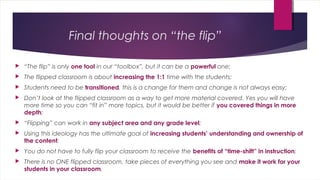The flipped classroom | PPT