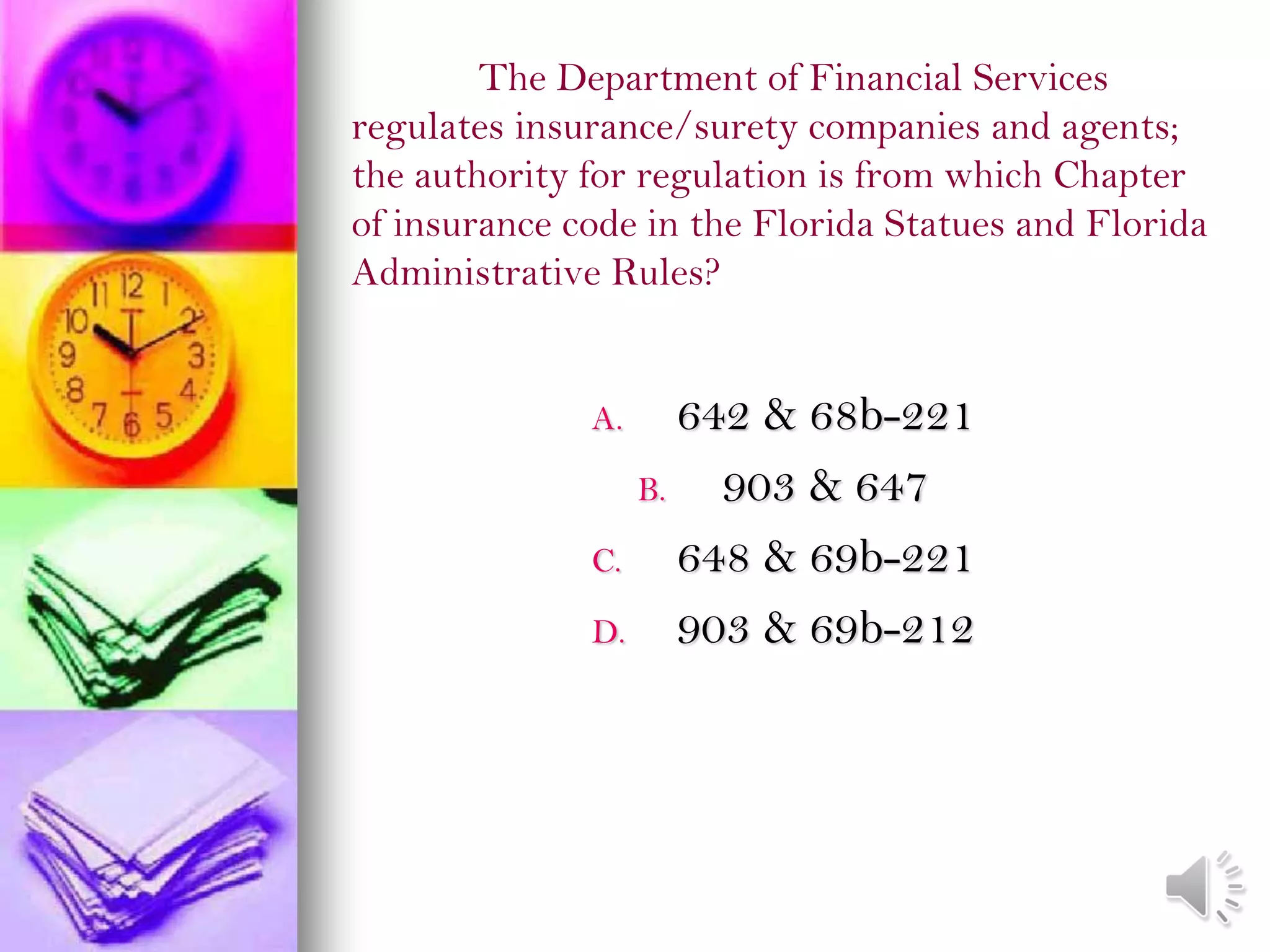 The Florida State per-licensing exam flashcard Study Guide | PDF