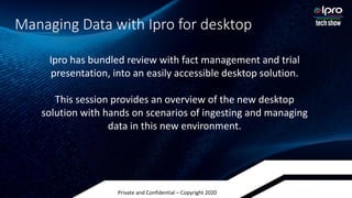 The Flow of Data - Managing Data from Ingestion Through Trial | PPT