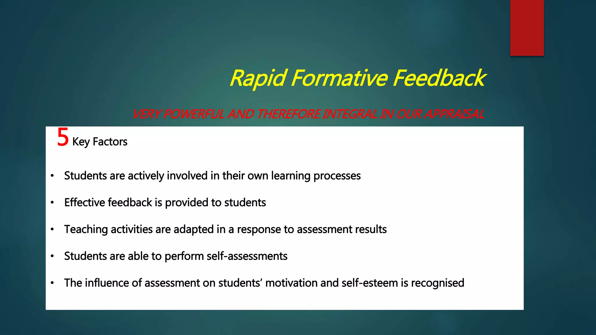 The Flow of the Lesson...Feedback | PPT