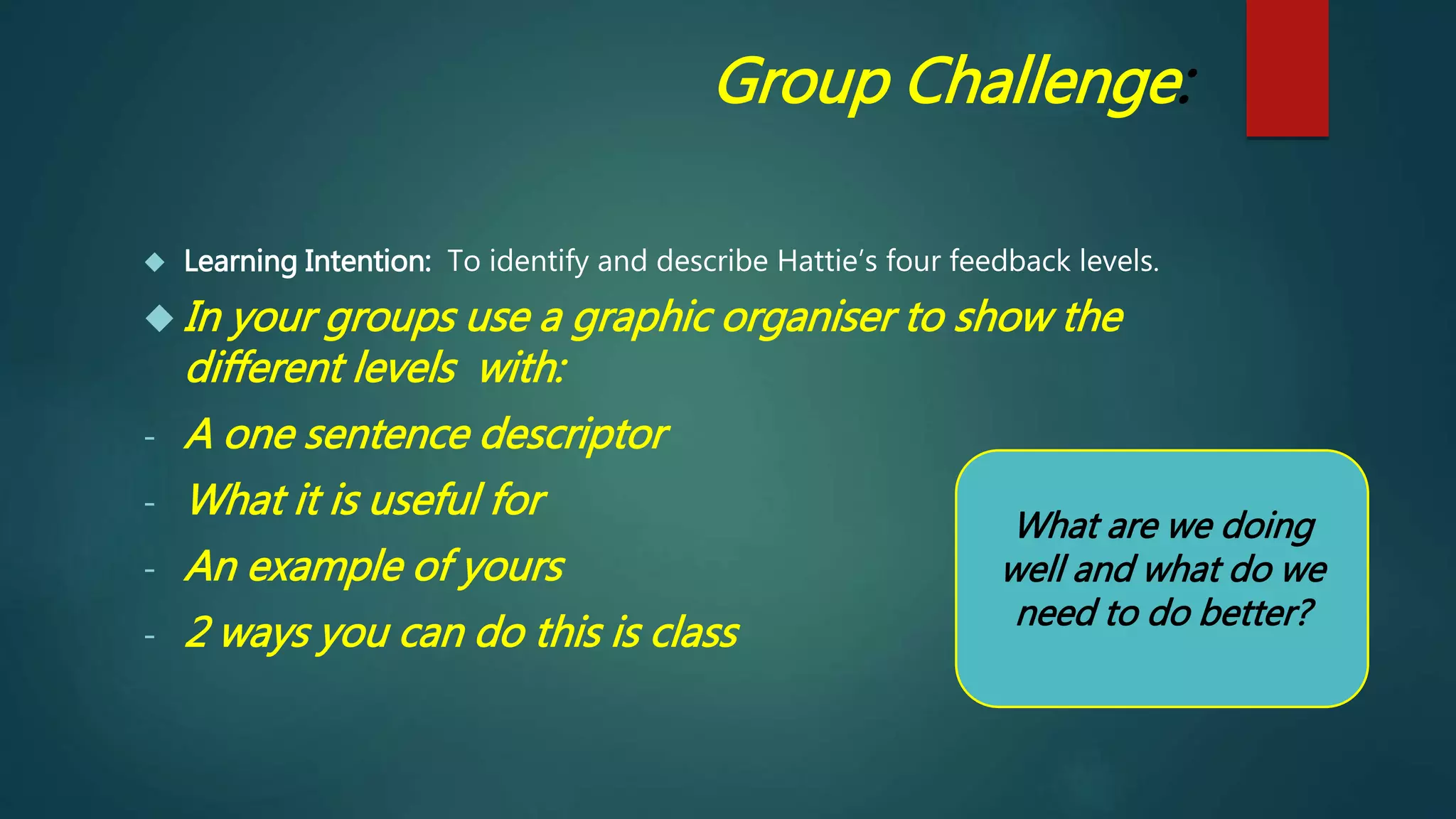 The Flow of the Lesson...Feedback | PPT