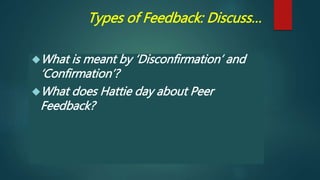 The Flow of the Lesson...Feedback | PPT
