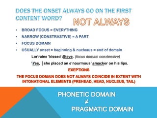 English intonation - The focus domain 5.11