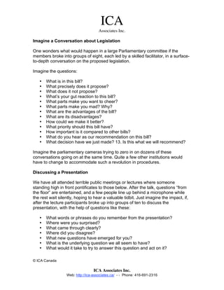 The Focused Conversation Method (ORID) | PDF