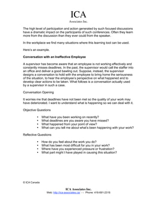 The Focused Conversation Method (ORID) | PDF