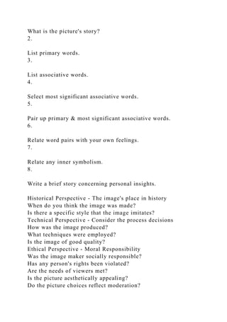 The following is adapted from the work of Paul Martin Lester.In .docx