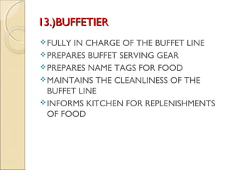 The food and beverage service department | PPT