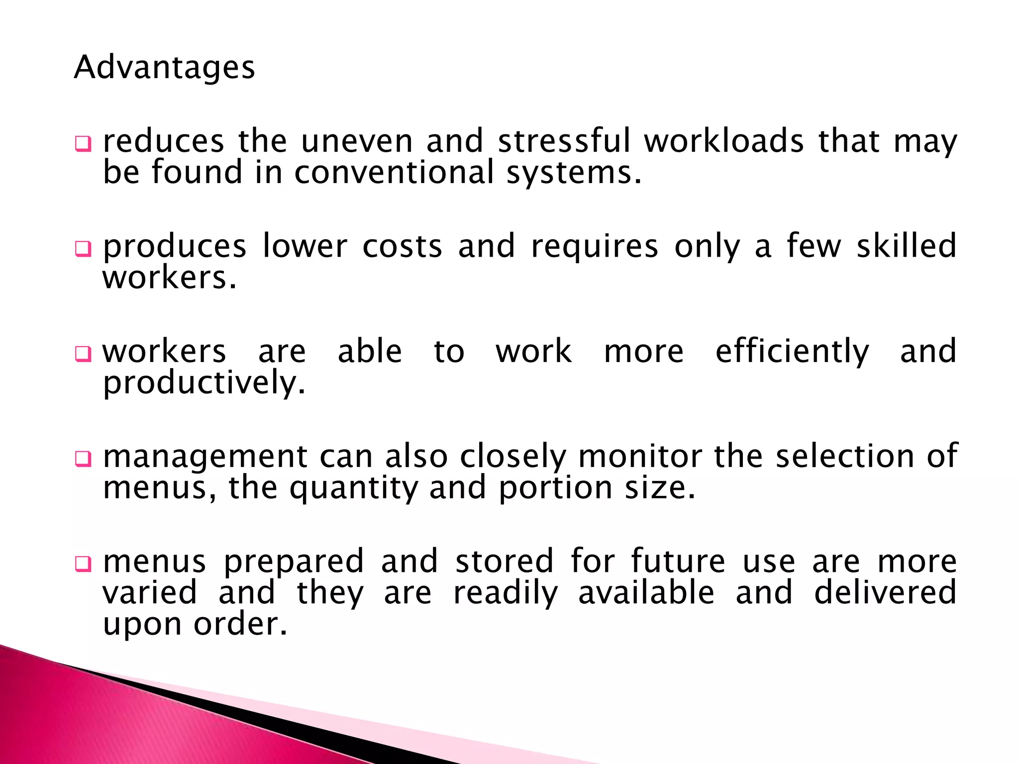 The food service system | PPTX