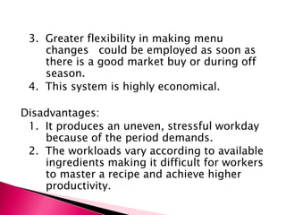 The food service system | PPTX