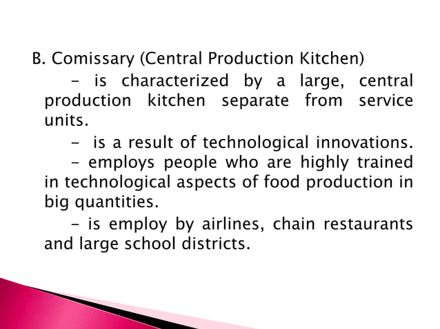 The food service system | PPTX