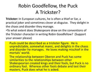 Robin Goodfellow - The Trickster | PPT