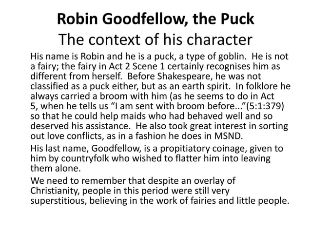 Robin Goodfellow - The Trickster | PPT