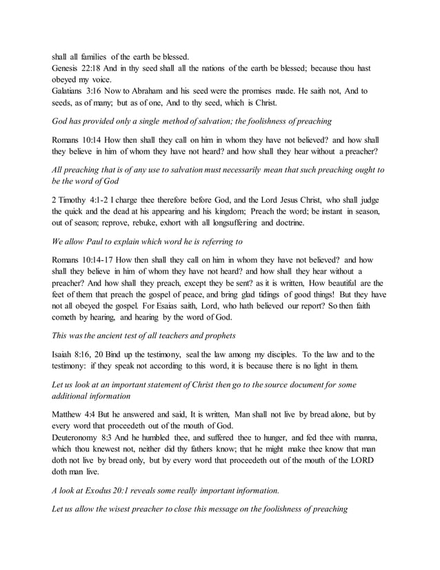 The foolishness of preaching: A testing look at the Reason for ...