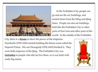 The forbidden city reading text | PDF | Asia Travel | Travel Locations