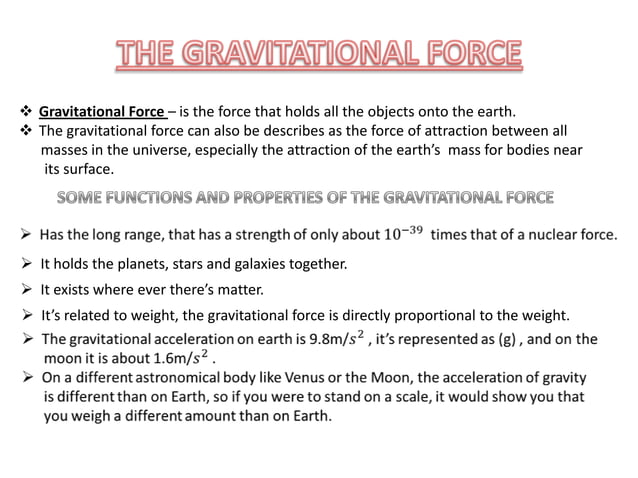 The forces of nature | PPTX | Physics | Science