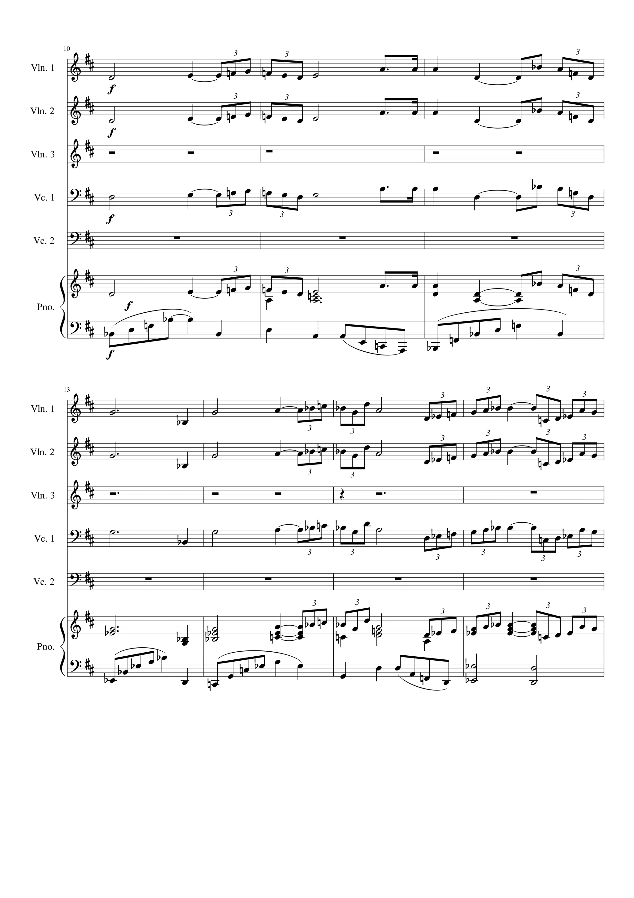 The force Theme - From Star Wars - Violinos 1,2,3 Violoncelo 1,2 Piano ...