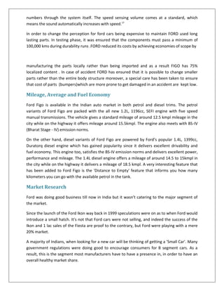 The ford figo case study | PDF | Automotive Industry | Industries