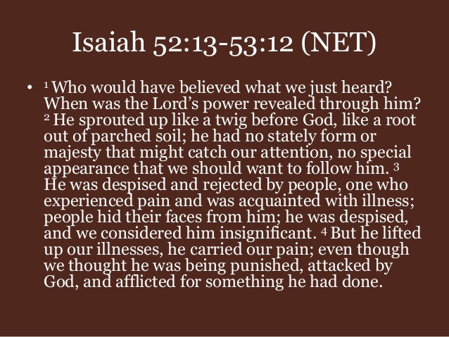 The foreordained savior isa 52 13