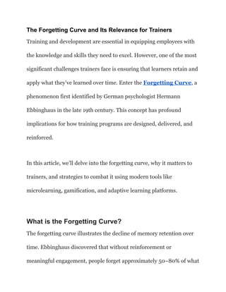 The Forgetting Curve Explained_ A Game-Changer for Trainers and Learners _ MaxLearn LLC.pdf