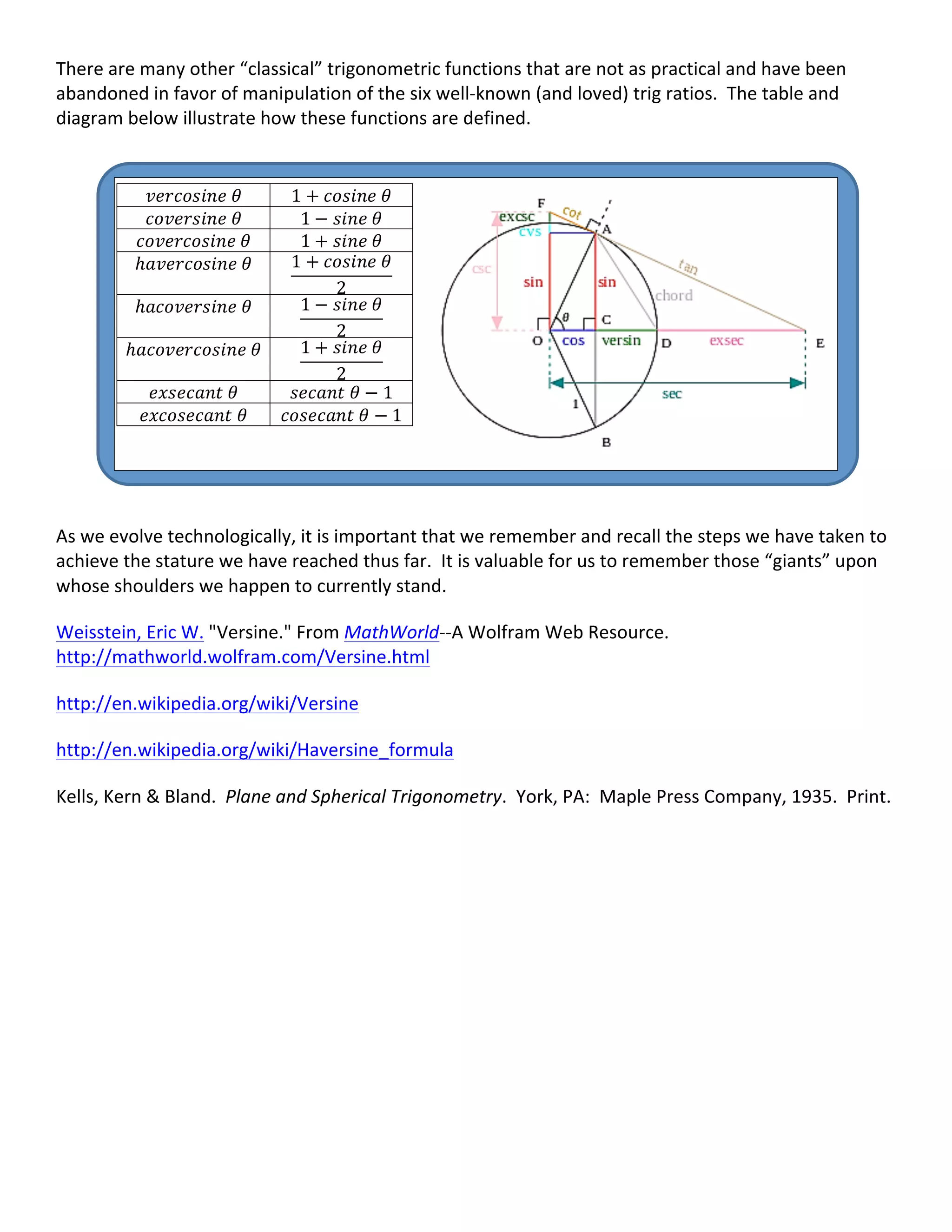The forgotten trigonometric_functions | PDF