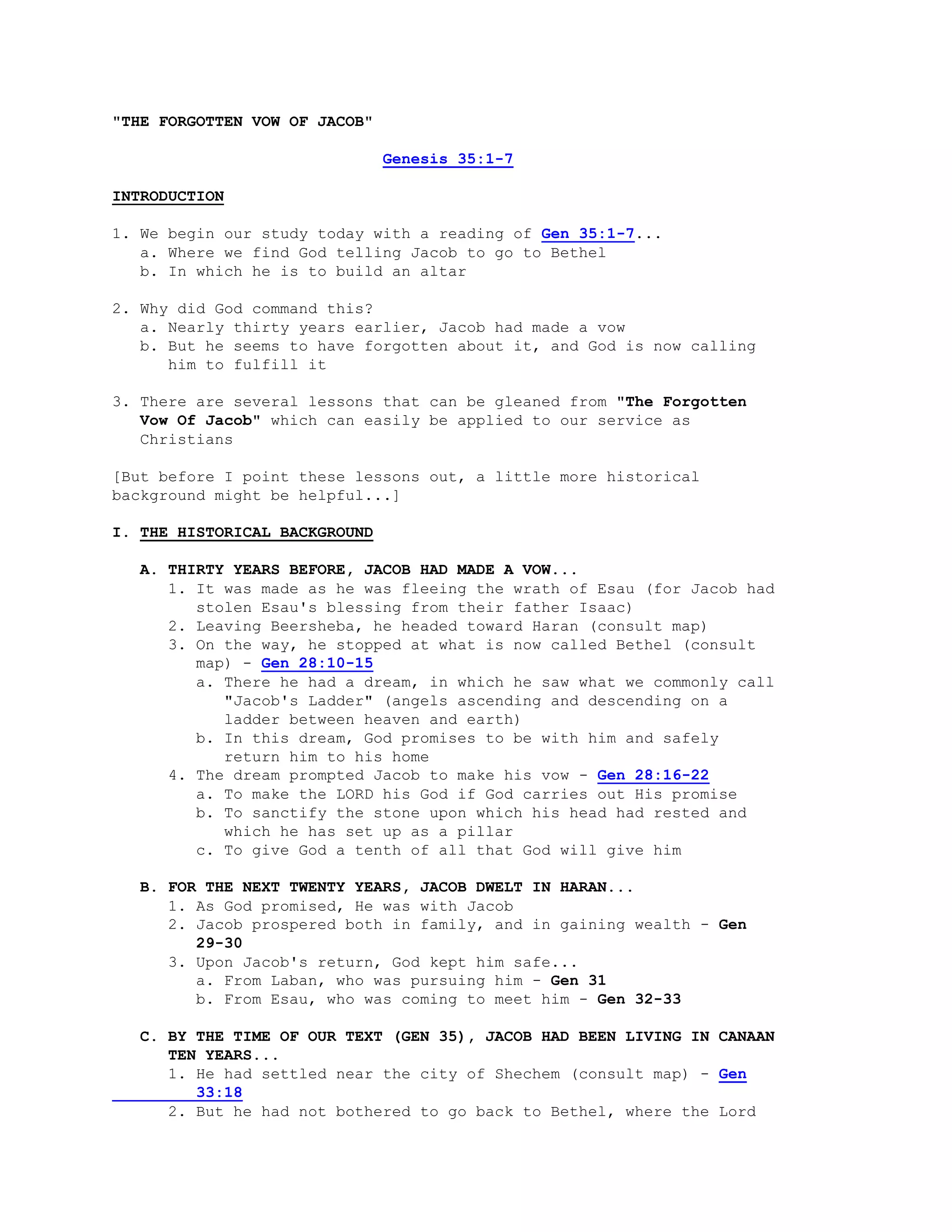 The forgotten vow of jacob | DOCX