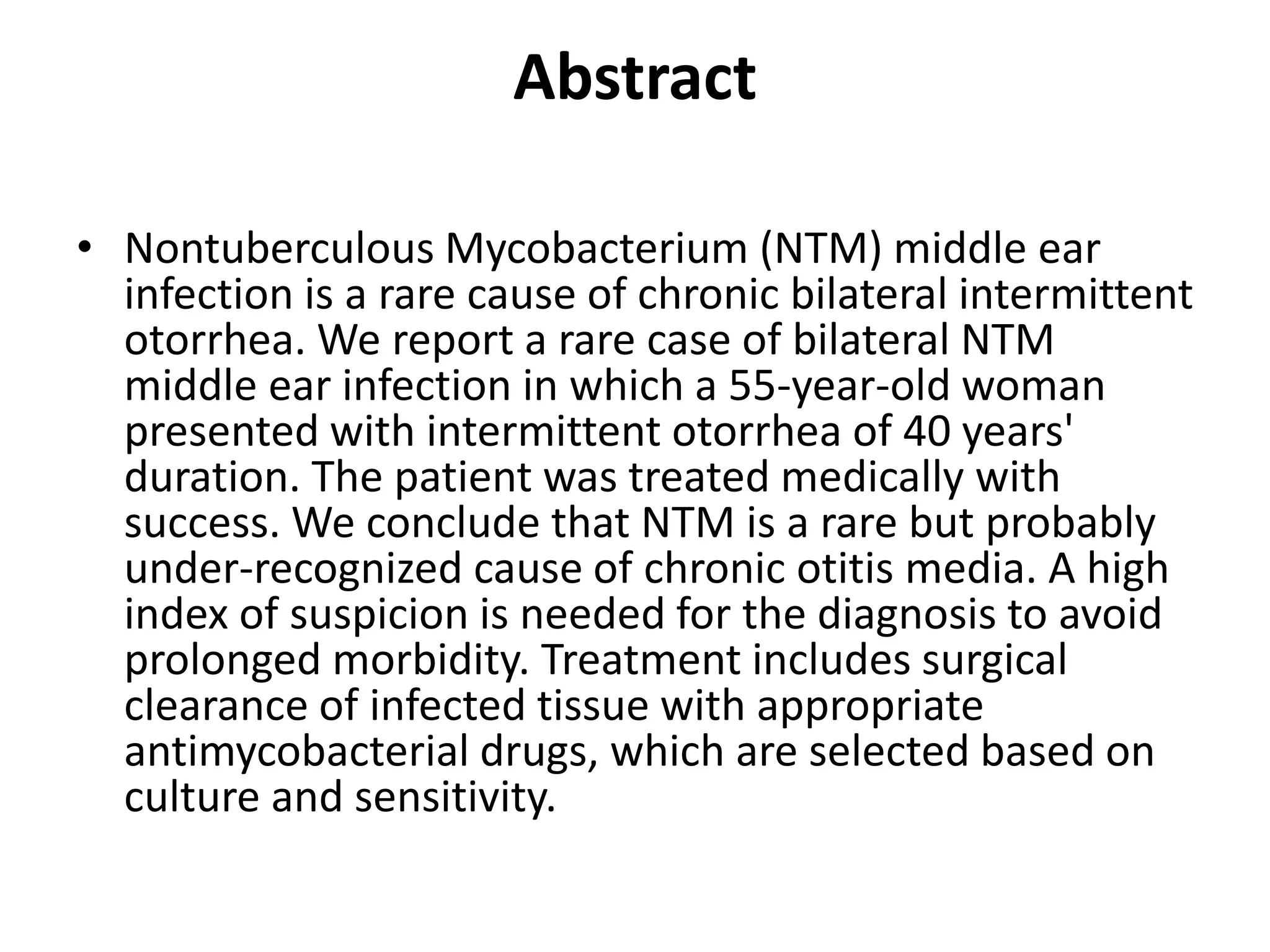 The formation and management of middle ear granulation | PPTX