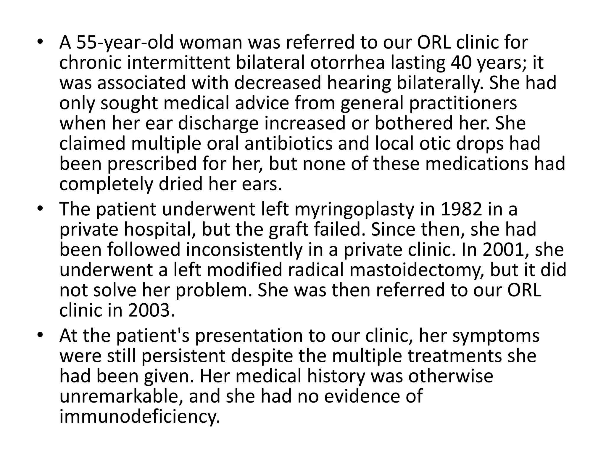 The formation and management of middle ear granulation | PPTX