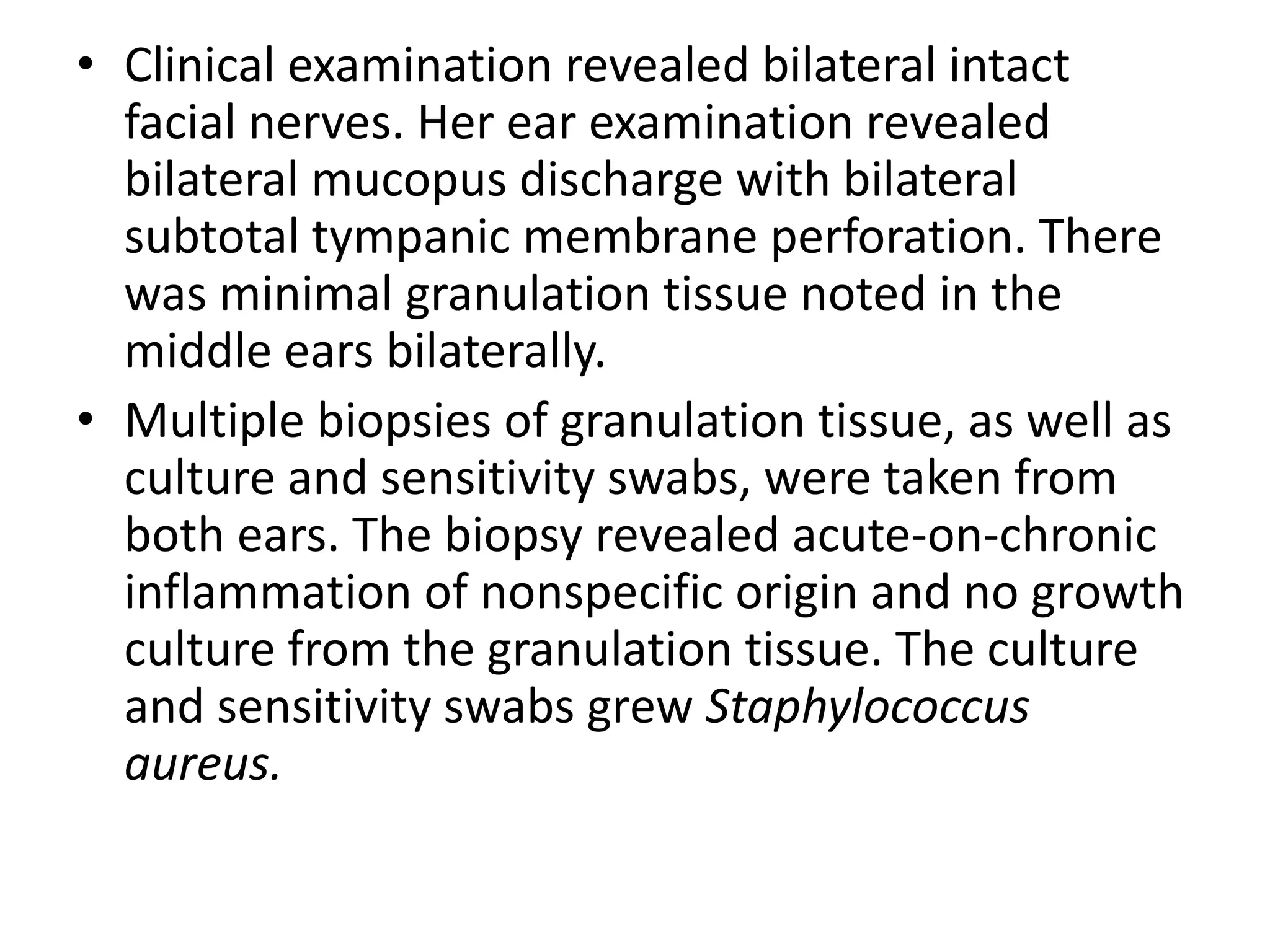 The formation and management of middle ear granulation | PPTX